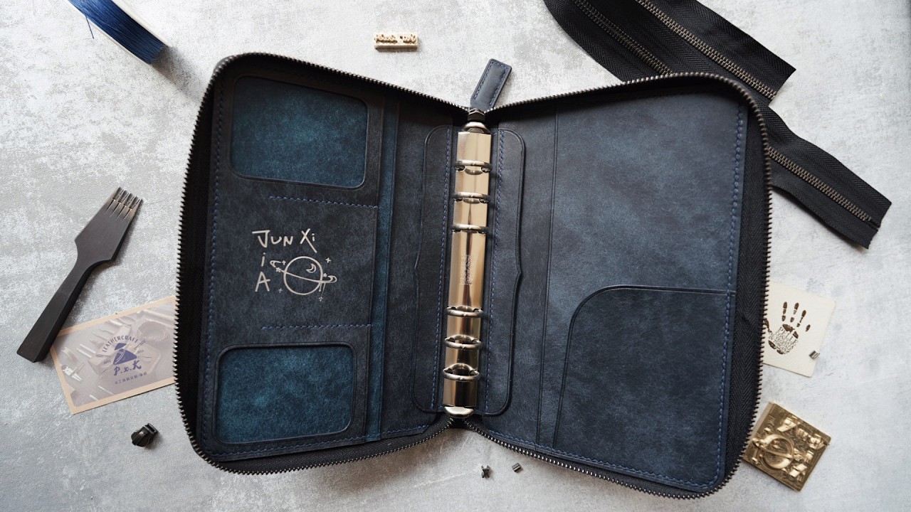 Making a Handmade Leather Zipper Binder - DIY BUILD ALONG - YouTube