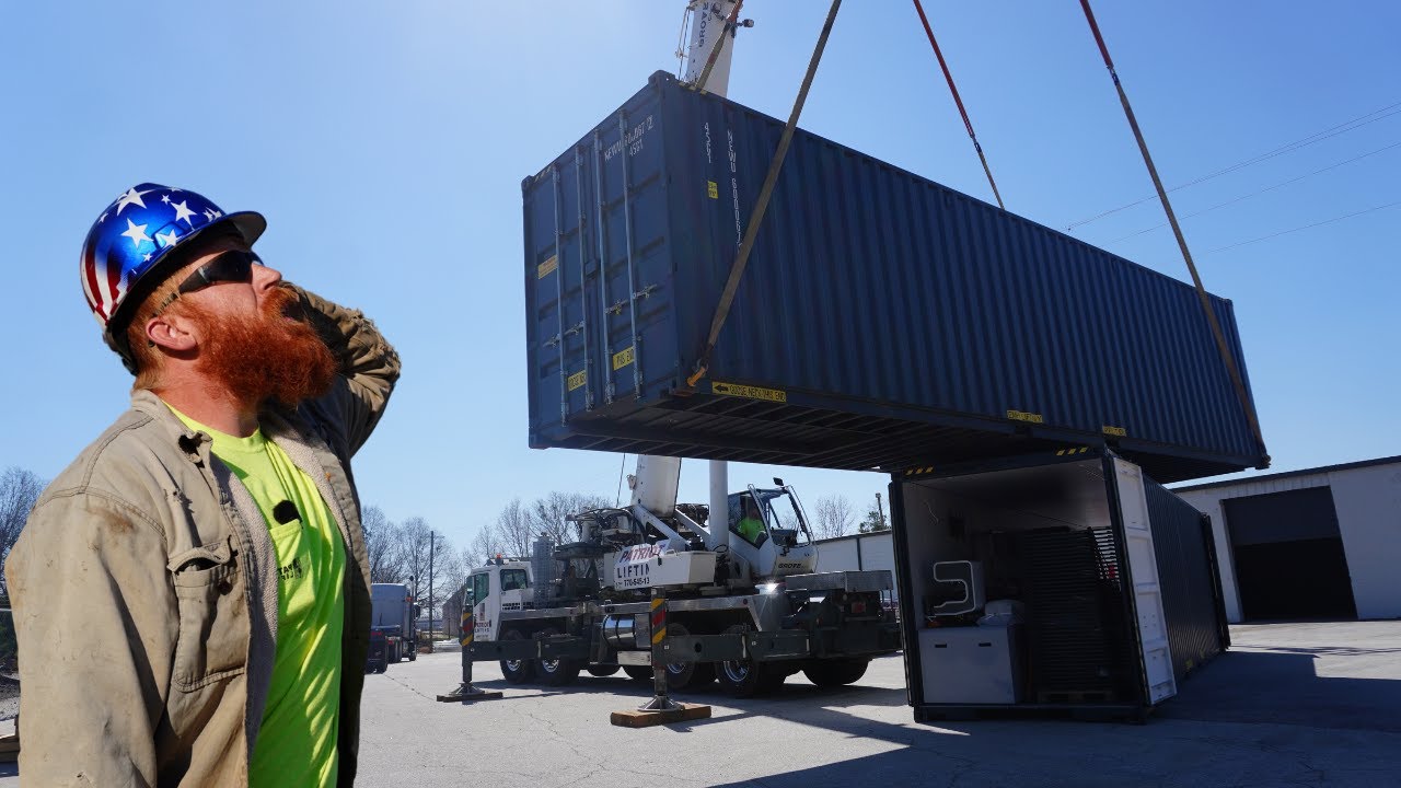 Lifting a HUGE Container! | Mic'd Up Crane Op - YouTube