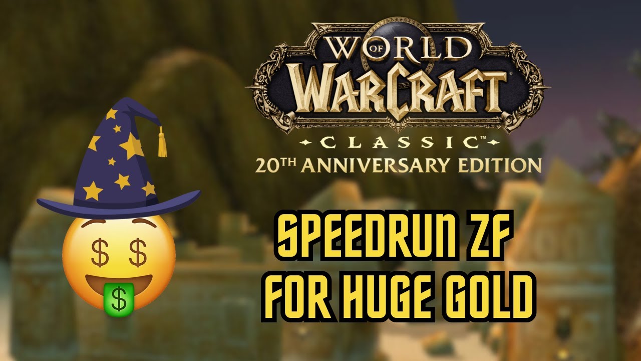 The BEST Pre-60 Gold Farm | HUGE GOLD PER HOUR | ZF Solo Speedrun | WoW ...