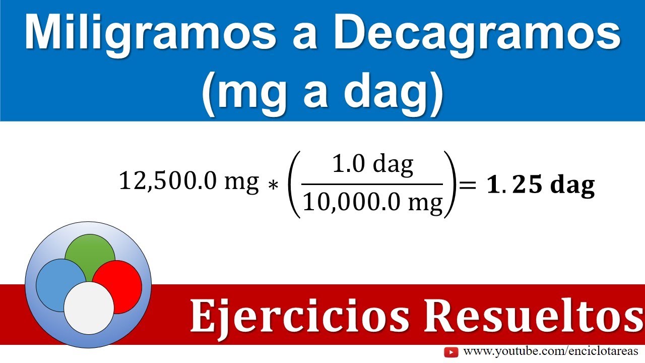Miligramos A Decagramos mg A Dag YouTube