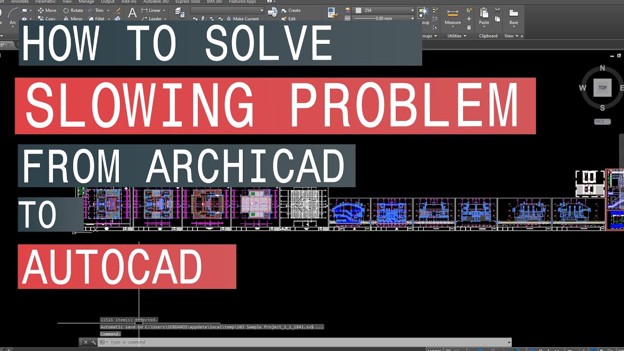 How to Solve Slowdown problem for the dwg files exported from Archicad ...
