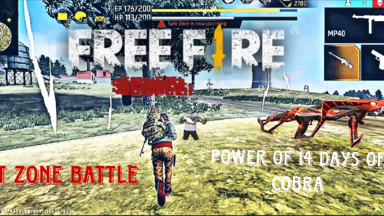 last zone battle 😱 power of 14 days of cobra⚡ - YouTube