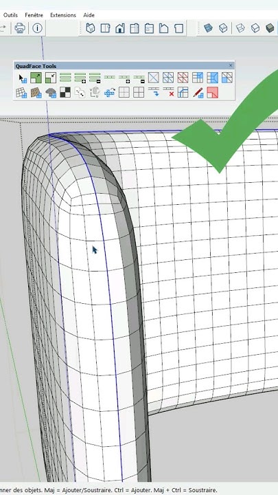 Selection par loop avec Quadface Tool pour Sketchup #sketchup #design #plugin #modelisation3d ...
