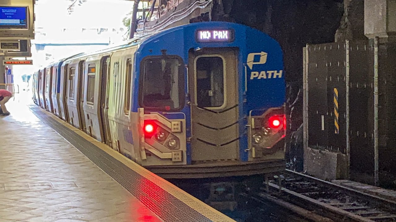 PATH PA5 No Passenger train Consists at Journal Square - YouTube