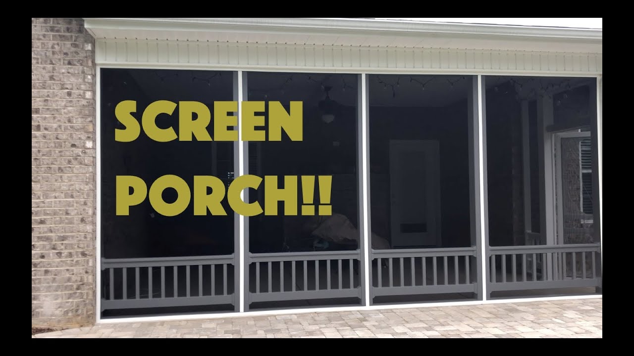 Screened in Porch! Vinyl Track System - YouTube