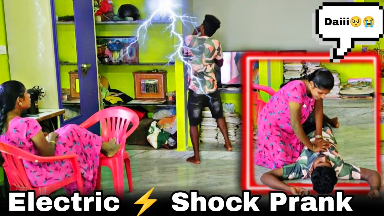 Electric⚡ Shock Prank on Wife|With Veeran effect|Tamil Prank Video#prank #coupleprank #couple ...