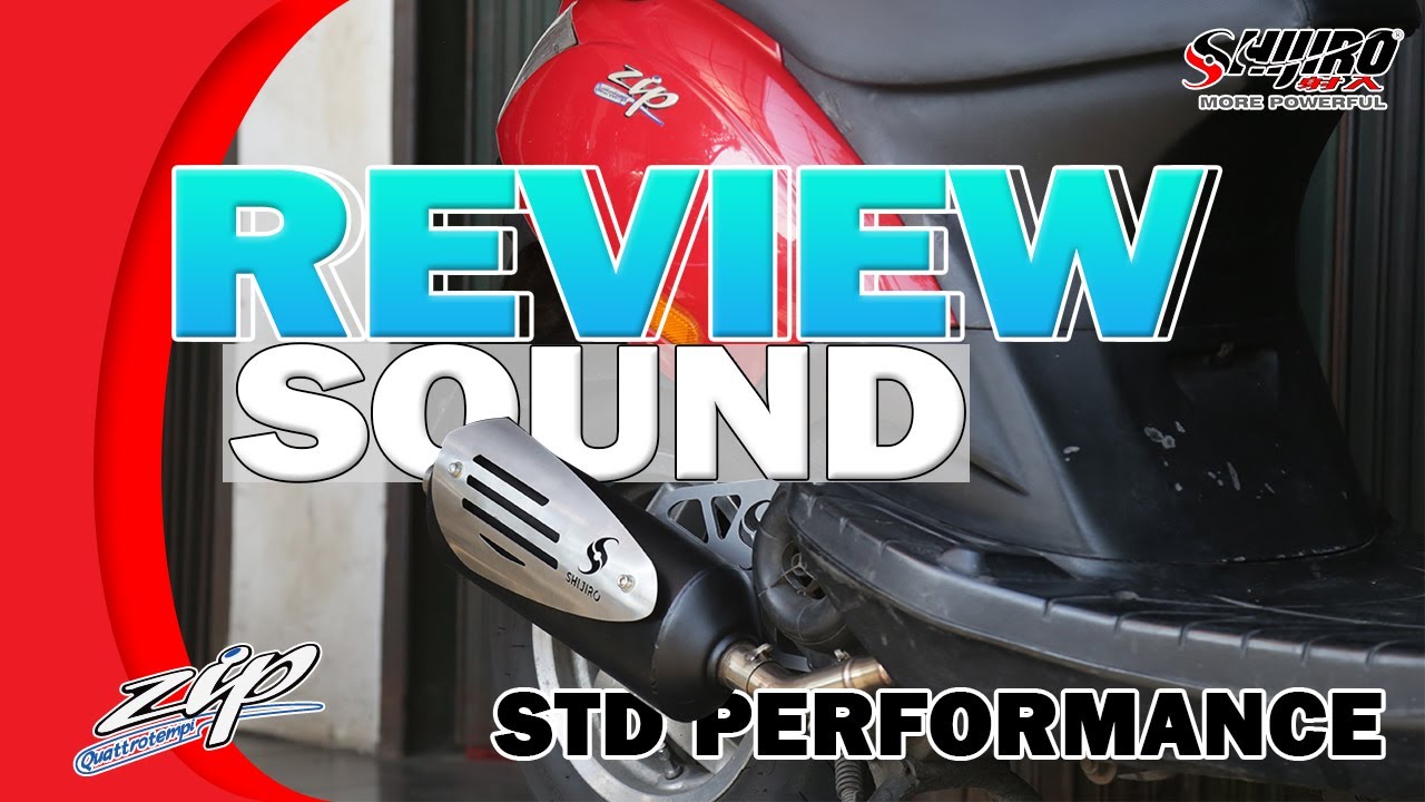 SHIJIRO RACING EXHAUST - STD PERFORMANCE - VESPA ZIP - YouTube