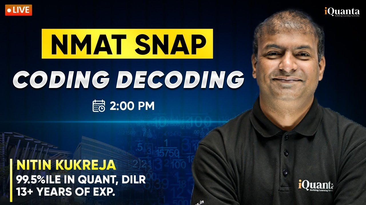 Day 30 – NMAT & SNAP | Coding Decoding | Daily Live for 2025 - YouTube