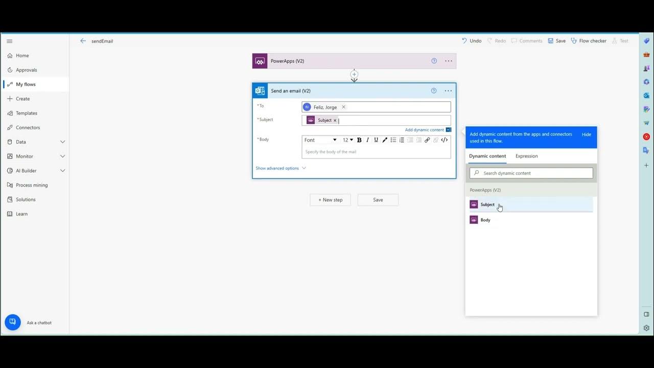 Sending an email via PowerApps variables using Power Automate #powerapps #apps - YouTube