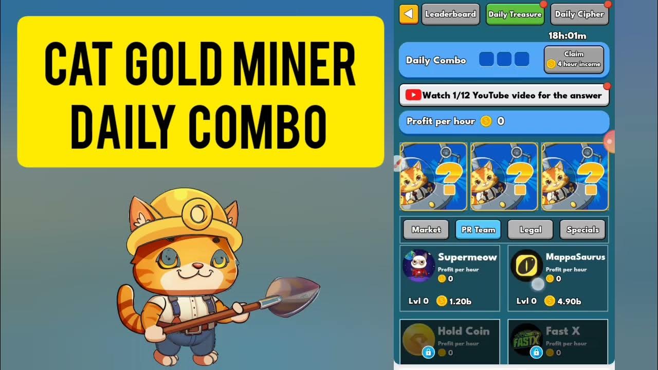Cat Gold Miner Daily Combo Today 1 December | Cat Gold Miner Daily Combo 2 December - YouTube