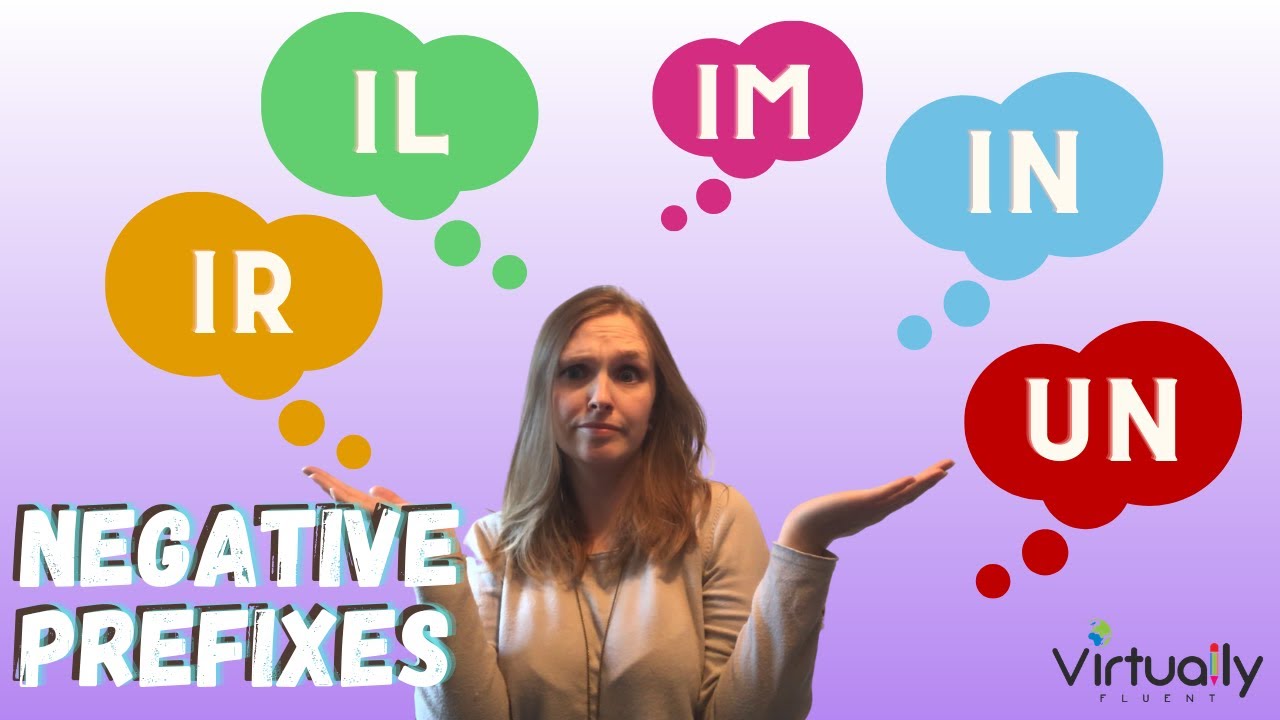 Negative Prefixes in English (Beginners English) - YouTube