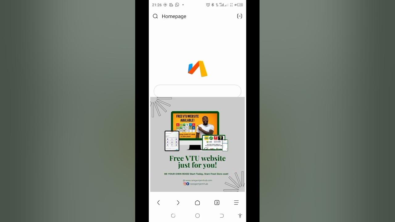 HOW TO CREATE FREE VTU WEBSITE FROM RAREGEMJEM HUB INSTANT VTU WEBSITE PORTAL - YouTube