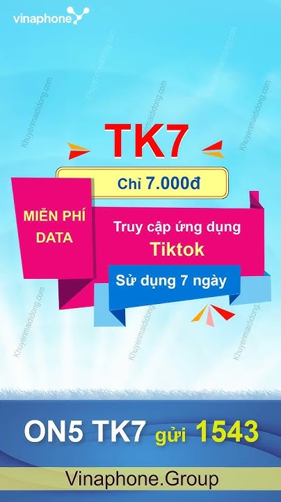 Cách đăng ký 4g vinaphone miễn phí. Gói cước miễn phí xem Tiktok & Youtube TK7 - YouTube