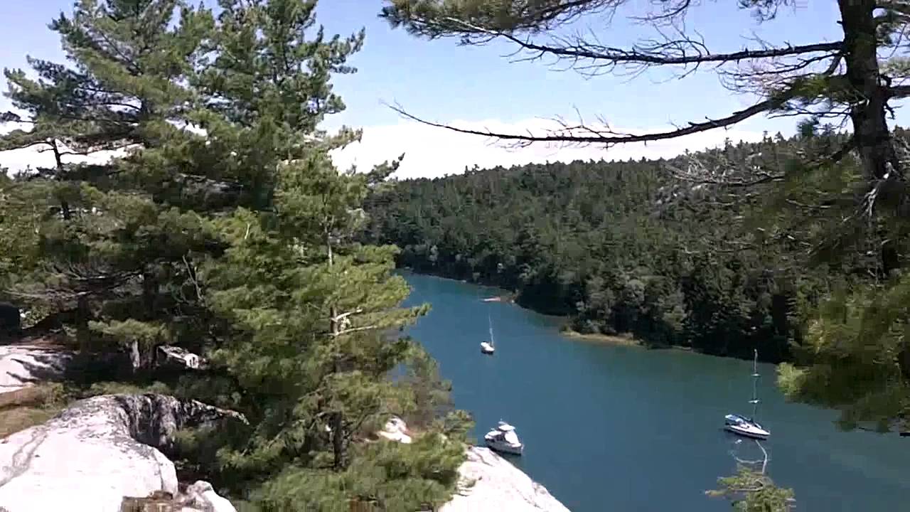 Above Covered Portage Cove, North Channel, Lake Huron - YouTube