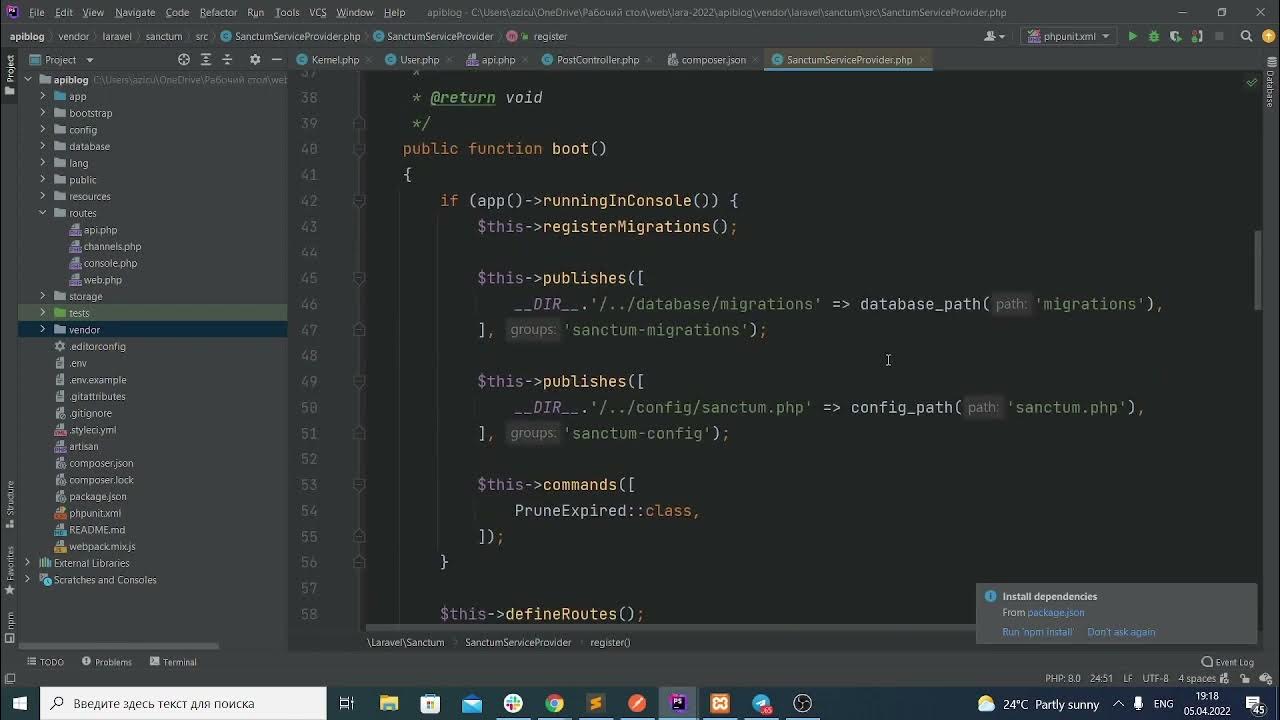 Laravel 11_1 (Sanctum, tokens) - YouTube
