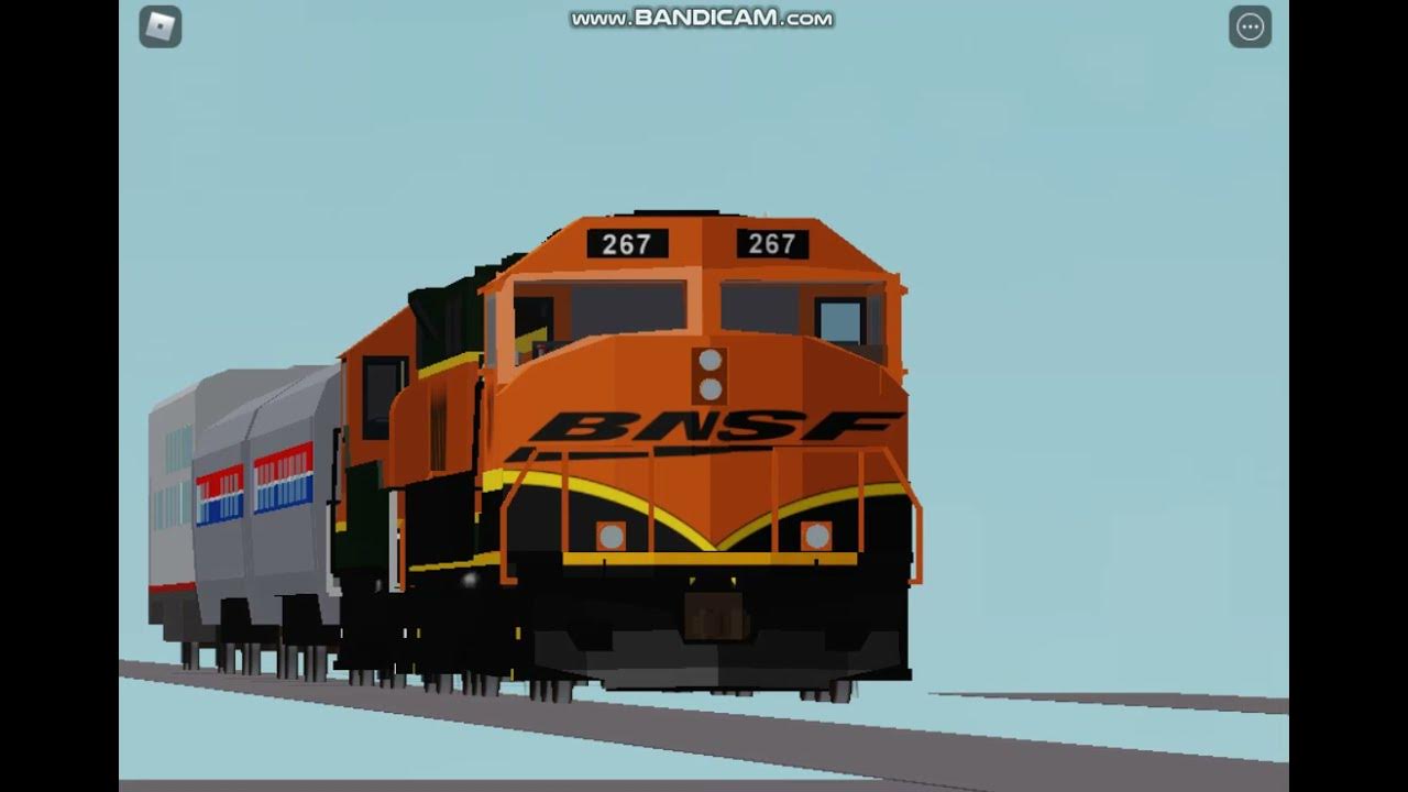 BNSF 267 leads Geometry Train at RS - YouTube