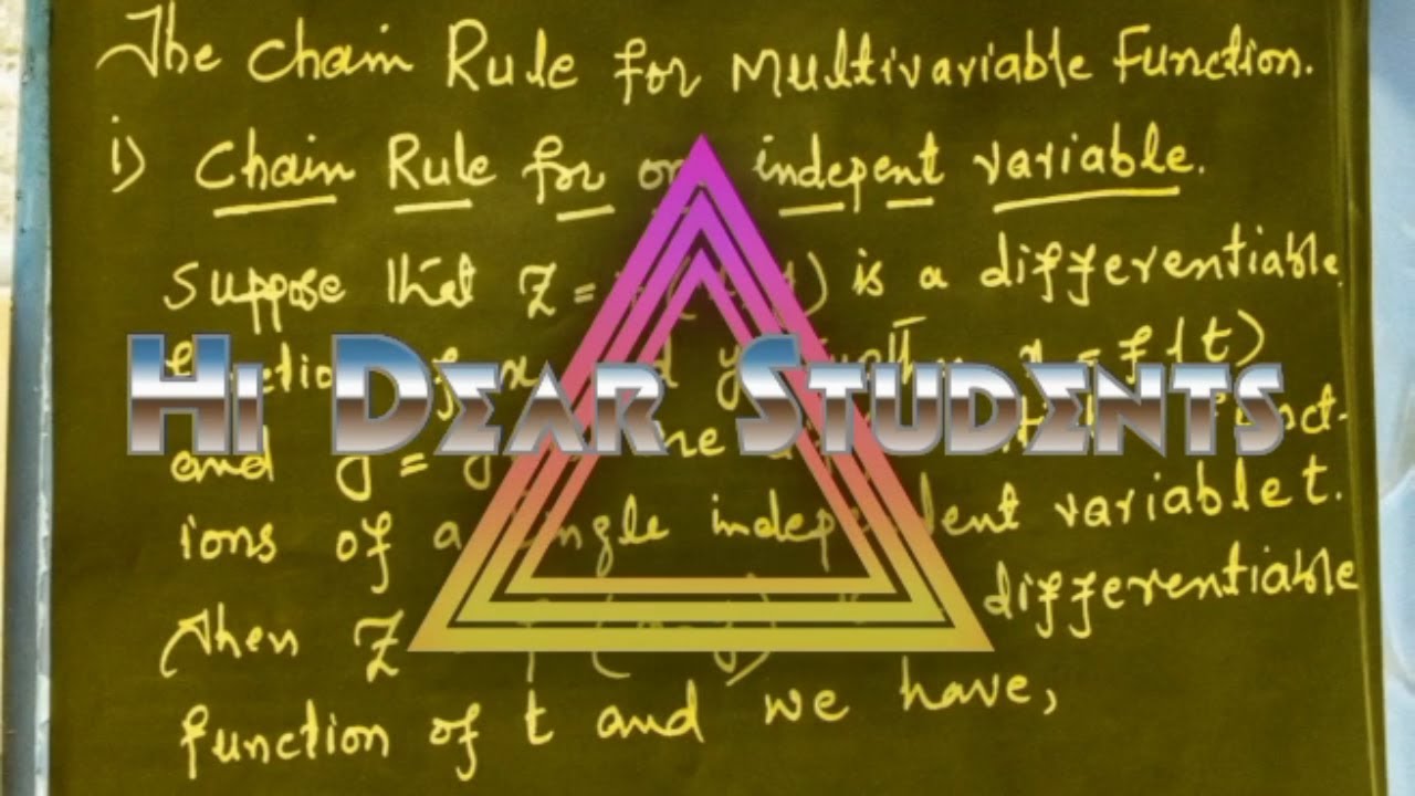 CHAIN RULE: MULTI-VARIABLE FUNCTION(PHYSICS) - YouTube