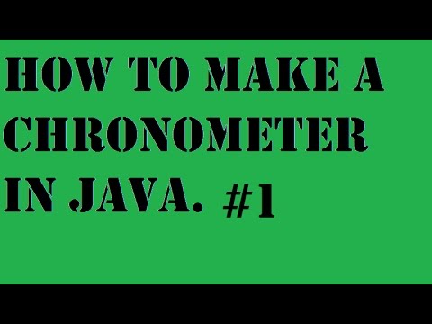 Java Tutorial: How to make a chronometer Part 1 (EN) - YouTube