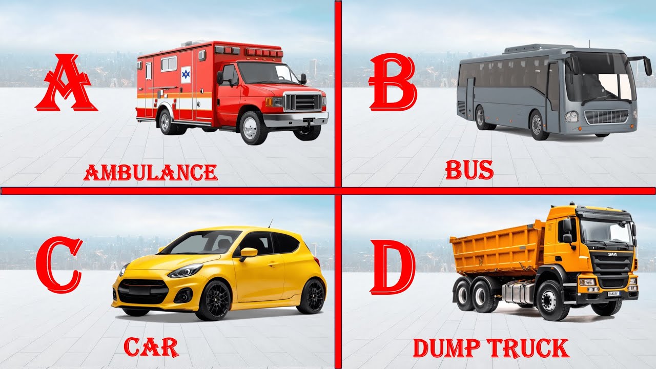 ABC Vehicles Phonics Song | Learn Vehicles A to Z 🚗 ️ | #abcd #kids ...