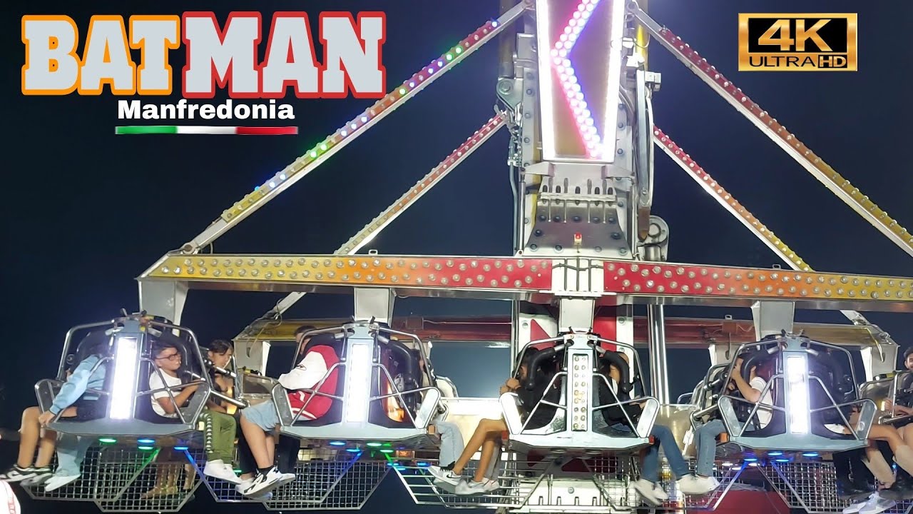BATMAN Giostre Manfredonia 2023 🇮🇹 Lunapark 4K - YouTube