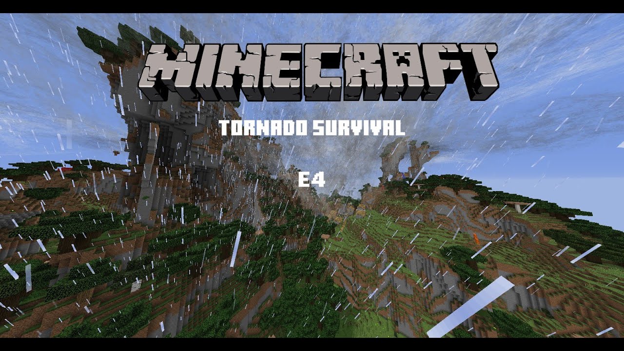 HOUSE DESTROYED! - Minecraft tornado outbreak E4 - YouTube