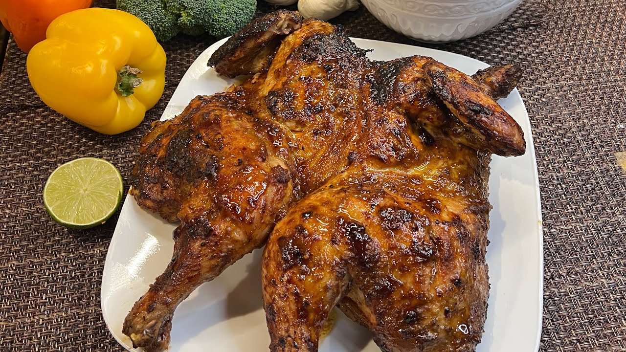 Smoky Grilled & Juicy Roasted!! Peri-Peri Butterfly chicken. - YouTube