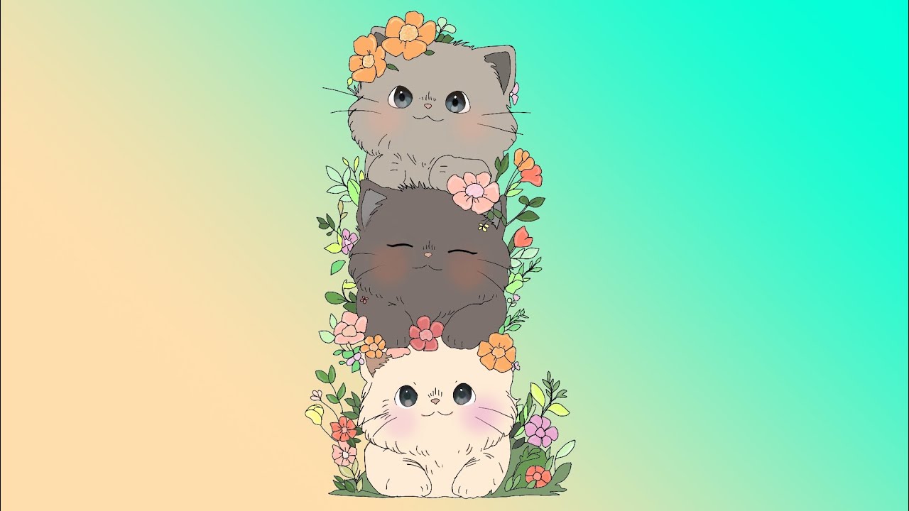 cute kitties animation #kittens #animation #cats - YouTube
