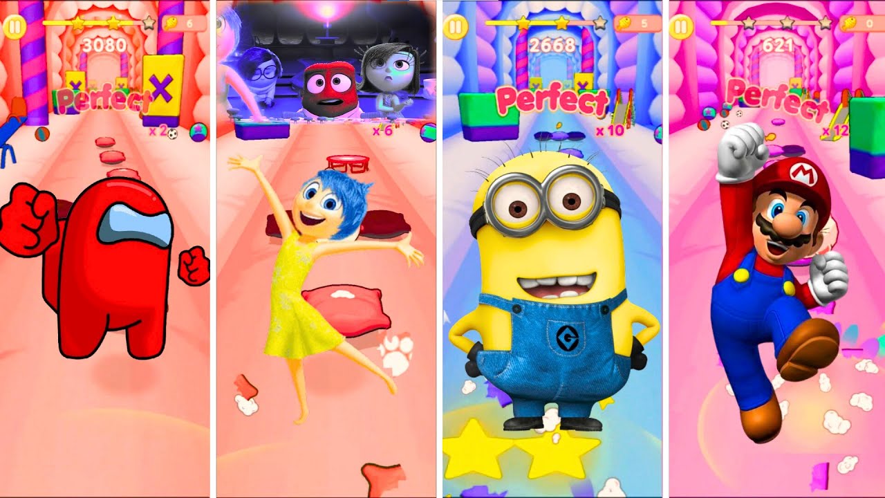 Gus vs Inside Out 2 vs Minions vs Mario Fight - YouTube