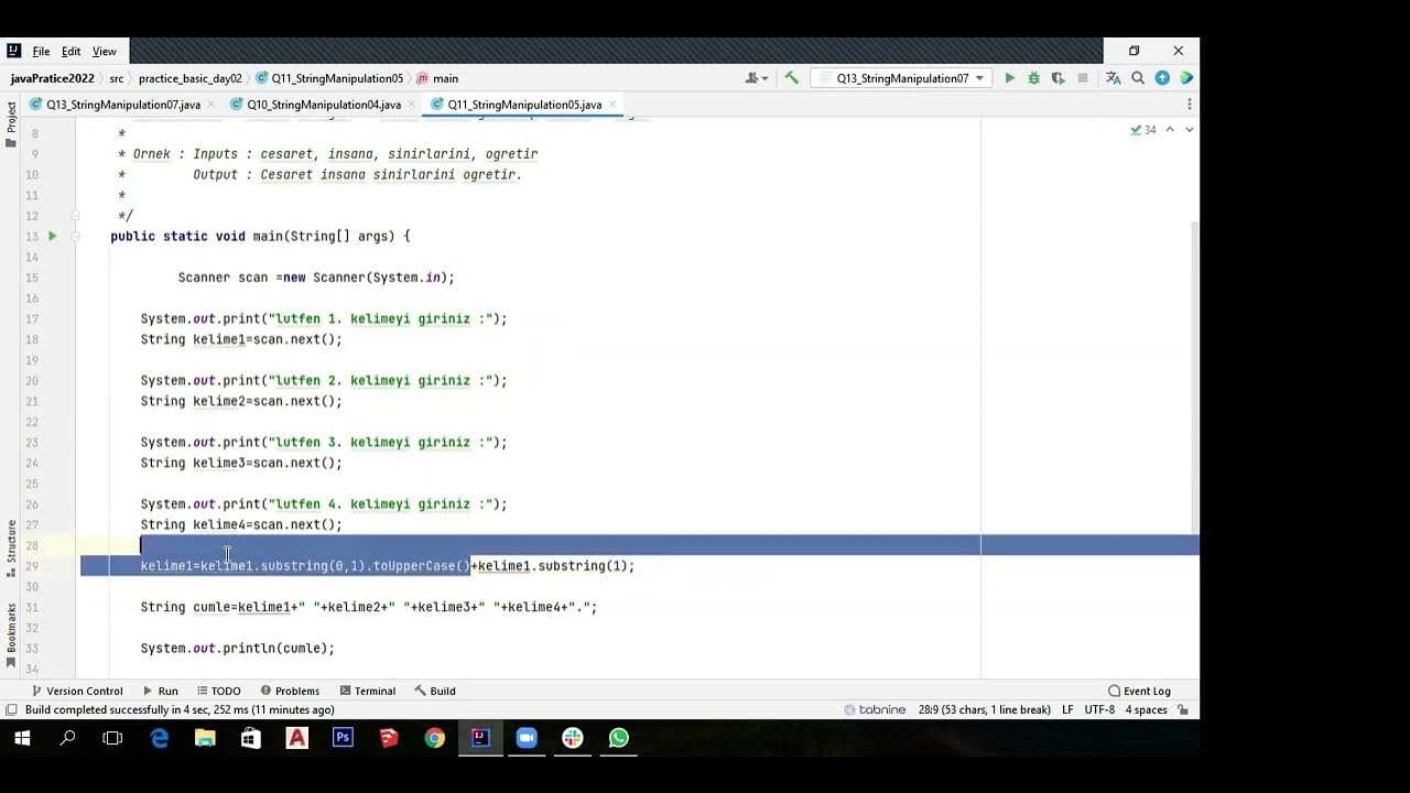 Java Basic Practic Stringmanipulation Youtube
