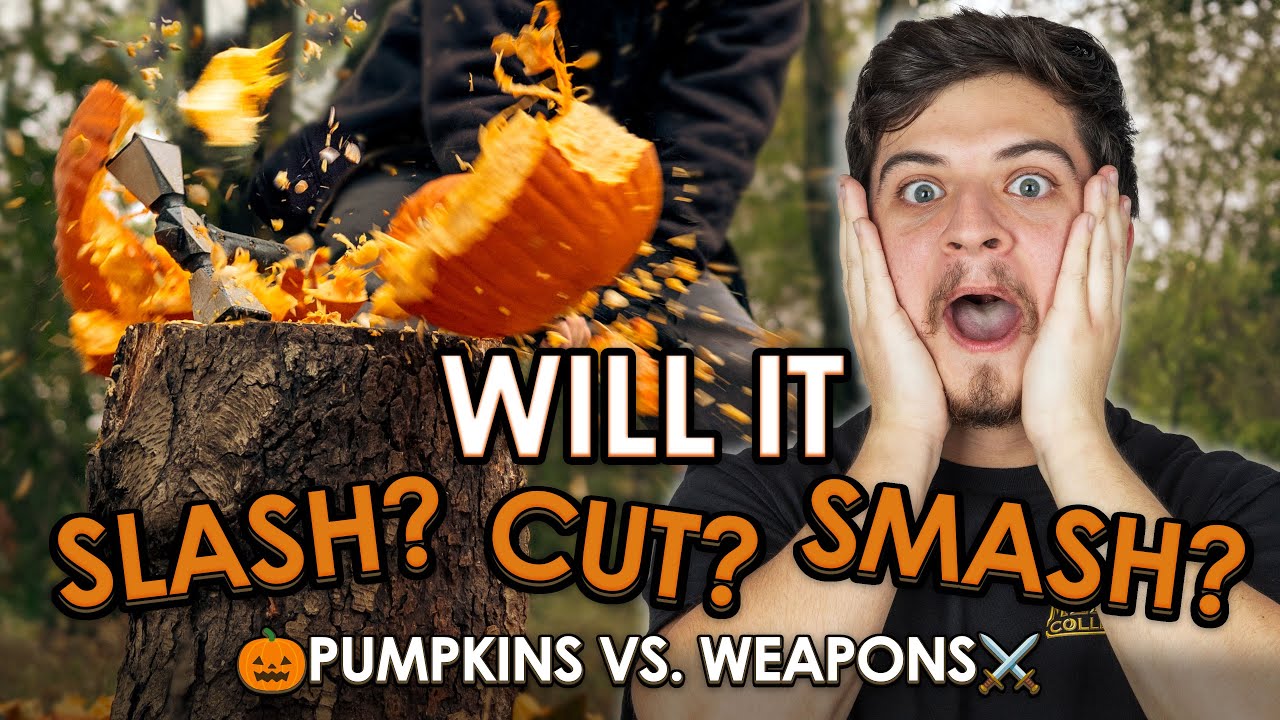 🎃 WILL IT SMASH?! ⚔️ | Pumpkin vs. Weapons 2025 - YouTube