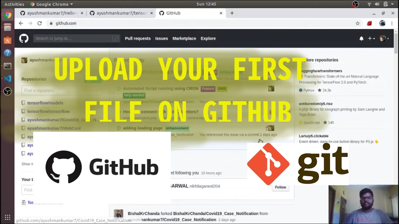 GIT & GITHUB | UPLOAD YOUR FIRST FILE ;) | - YouTube