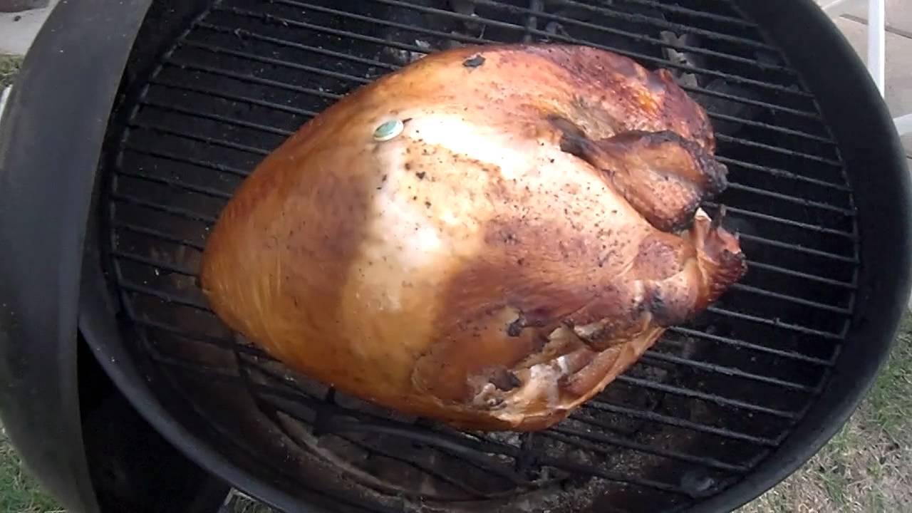 Smoked Turkey Breast on the Weber - YouTube