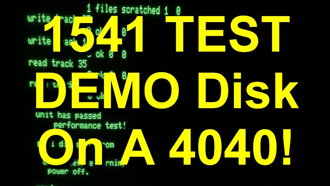 Commodore PET - I Grabbed A 1541 Test Demo Disk - Time To Test The 8296 ...
