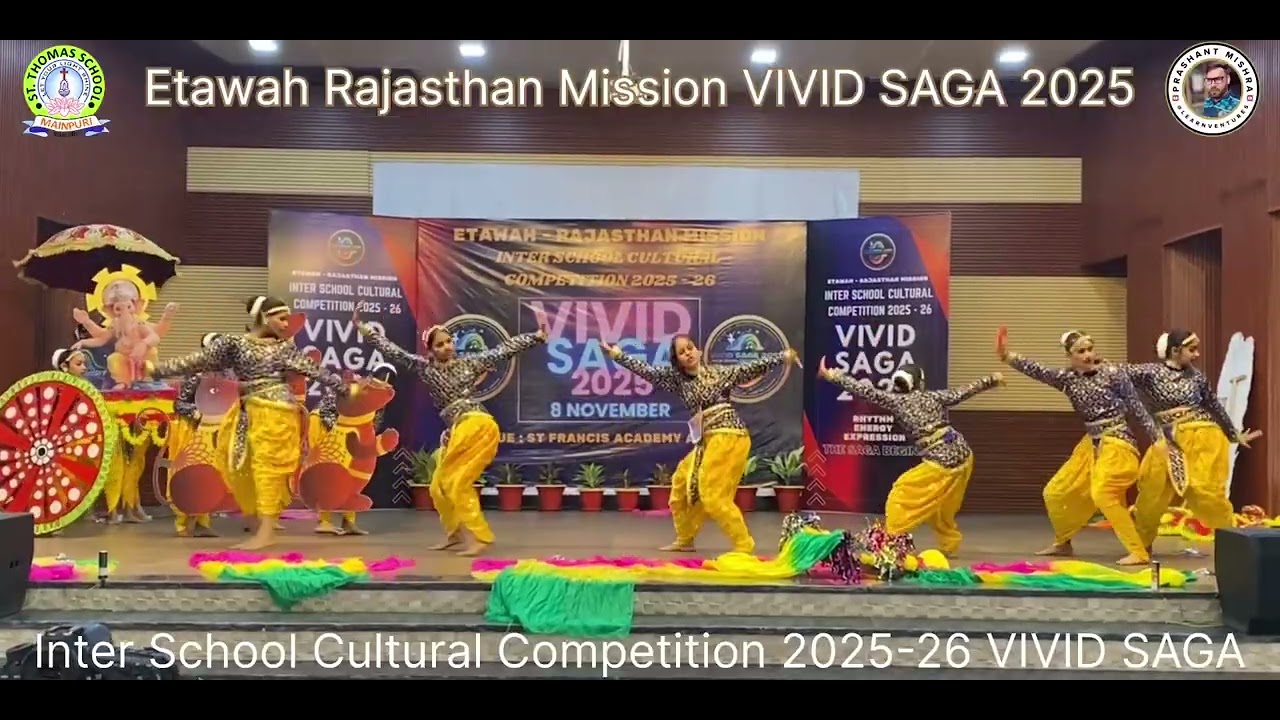 VIVID SAGA 2025 | Senior girls group dance | Etawah Rajasthan Mission ...