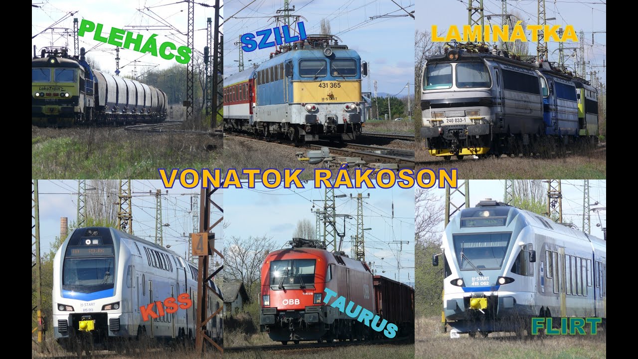 PLEHÁCS, ÁZEA, TAURUS és sok más vonat Rákos vasútállomáson - YouTube