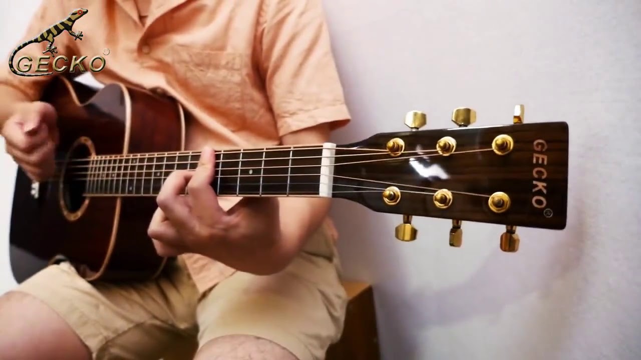 Gecko Guitar G40M - YouTube