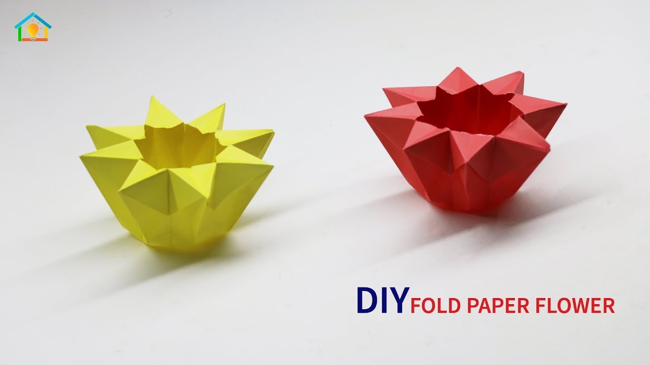 DIY Paper Craft Fold Paper Flower | How To Make Origami Fold Paper ...