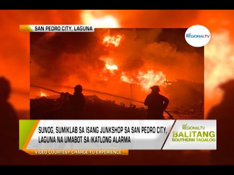 Balitang Southern Tagalog: Sunog sa Laguna - YouTube