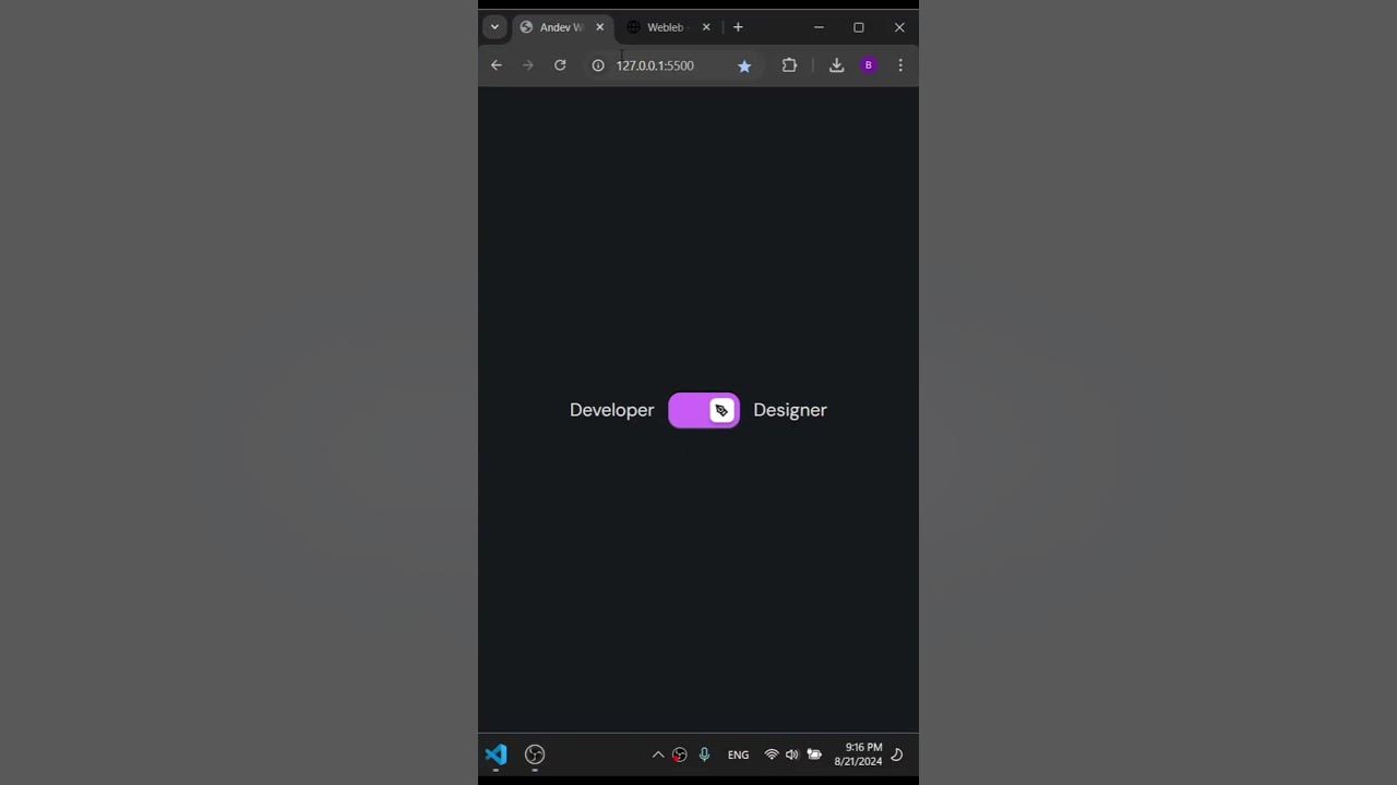 Html Switch Button Webleb Html Code Developer Coding Youtube