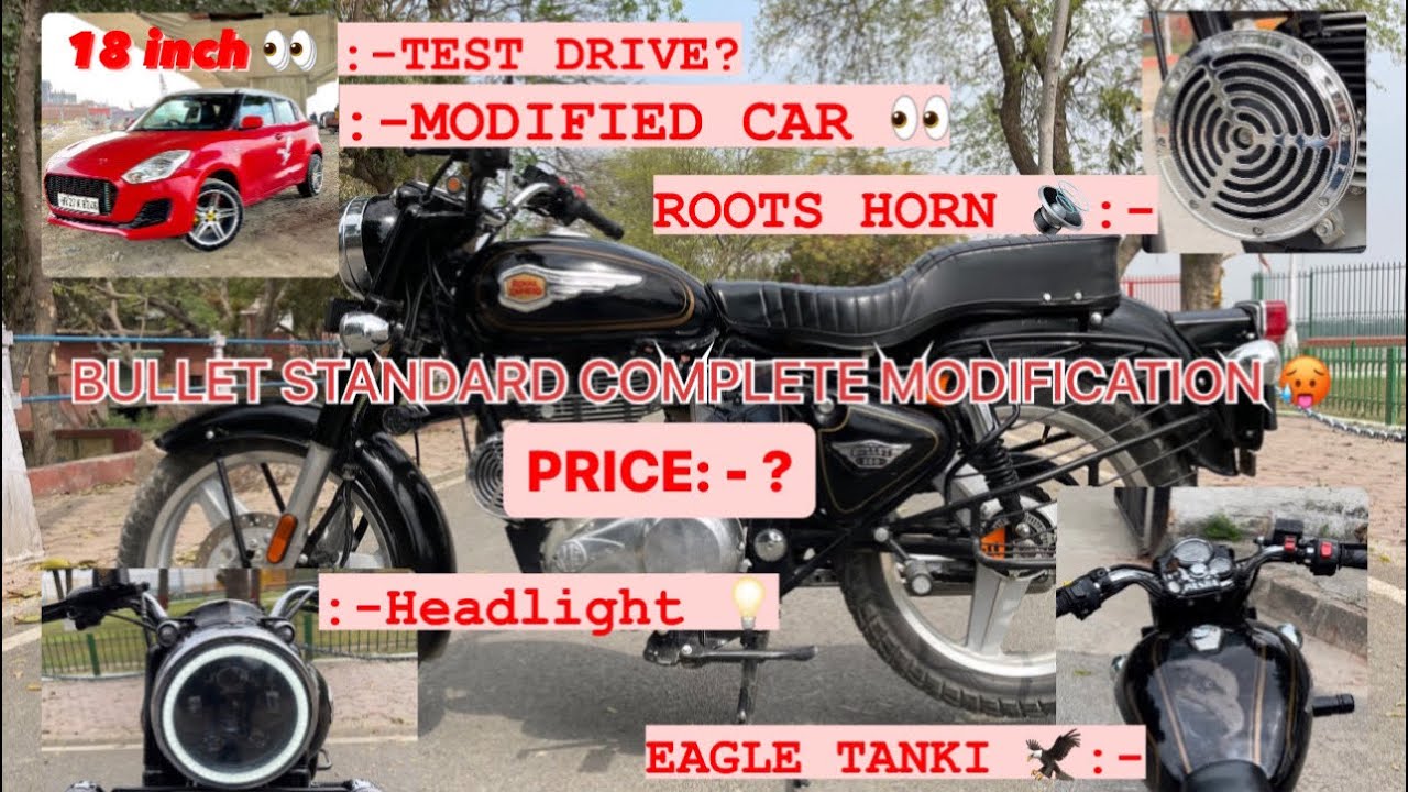 Full Modification🥳🙈| Royal Enfield BS6 bullet standard 350 - YouTube