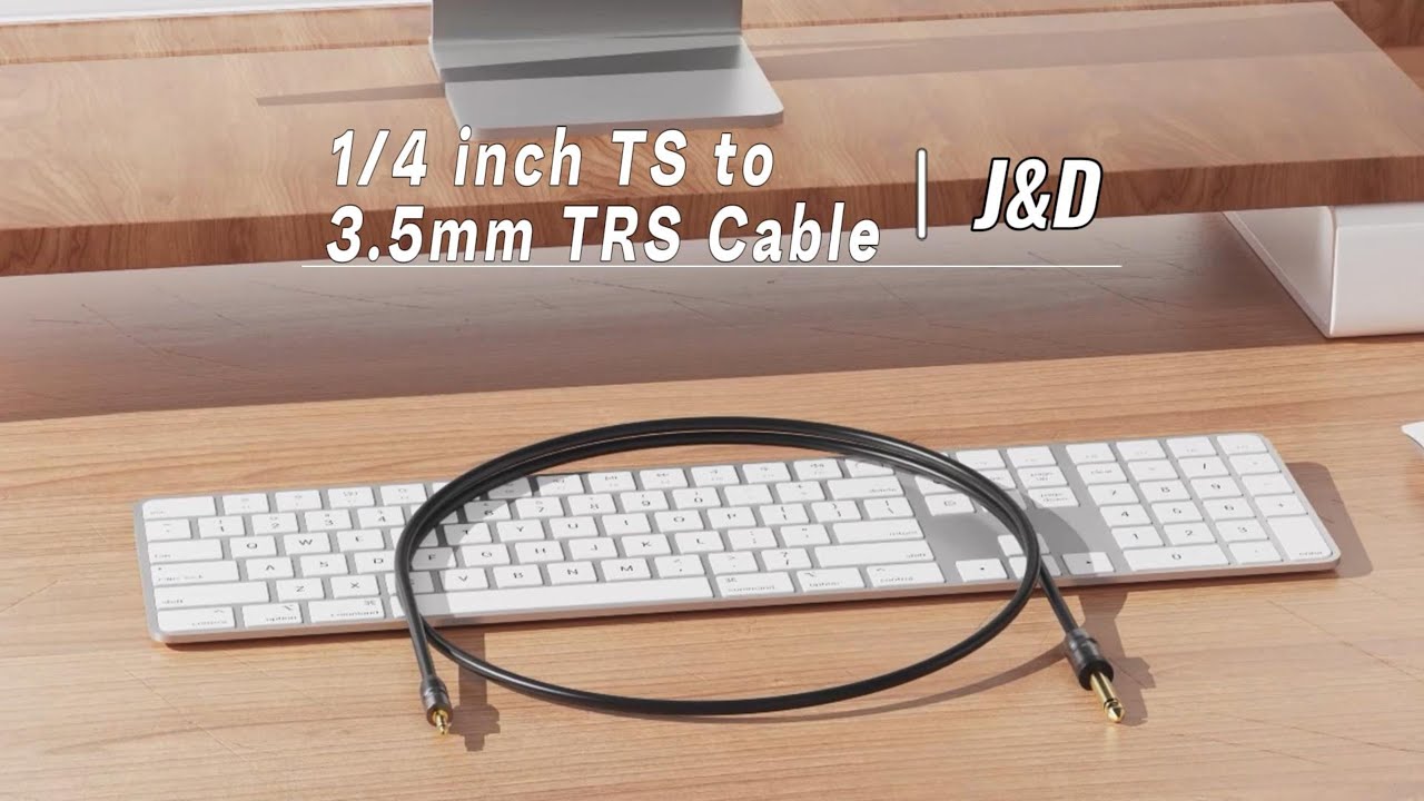 J&D 1/4 inch TS to 3.5mm TRS Instrument Cable - YouTube