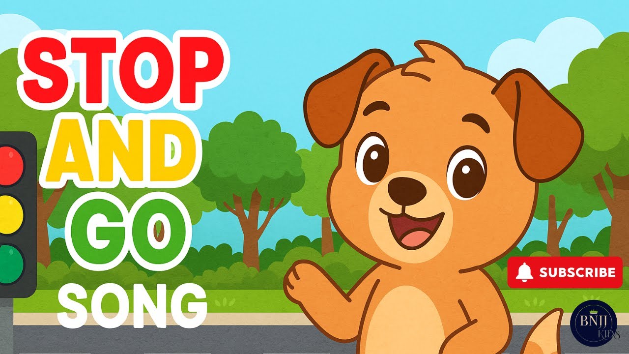 A Fun Traffic Safety Song for Kids | Stop & Go Song | Nursery Rhymes ...