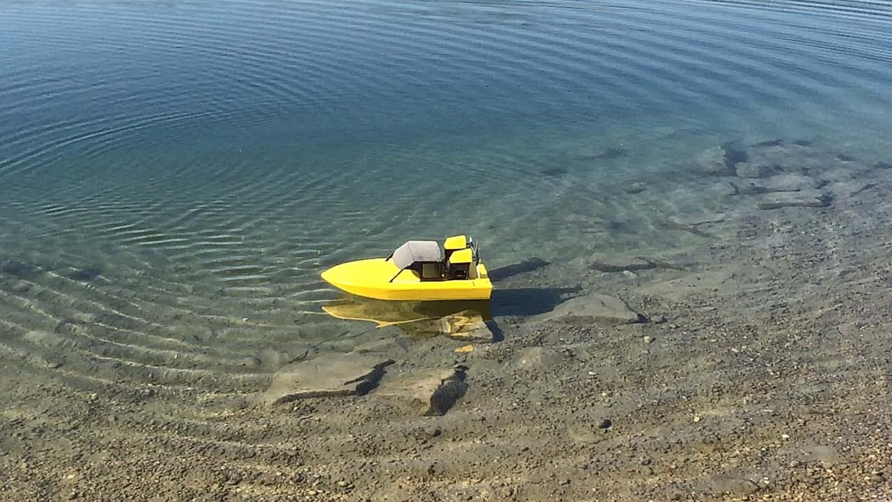 Twin Prop RC Airboat with 9inch Props on calm water - YouTube