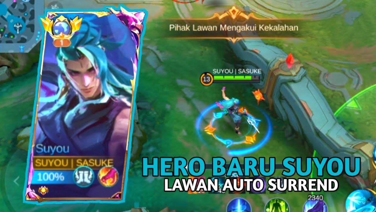 HERO BARU SUYOU | LAWAN AUTO SURREND | GAMEPLAY SUYOU - MOBILE LEGENDS ...