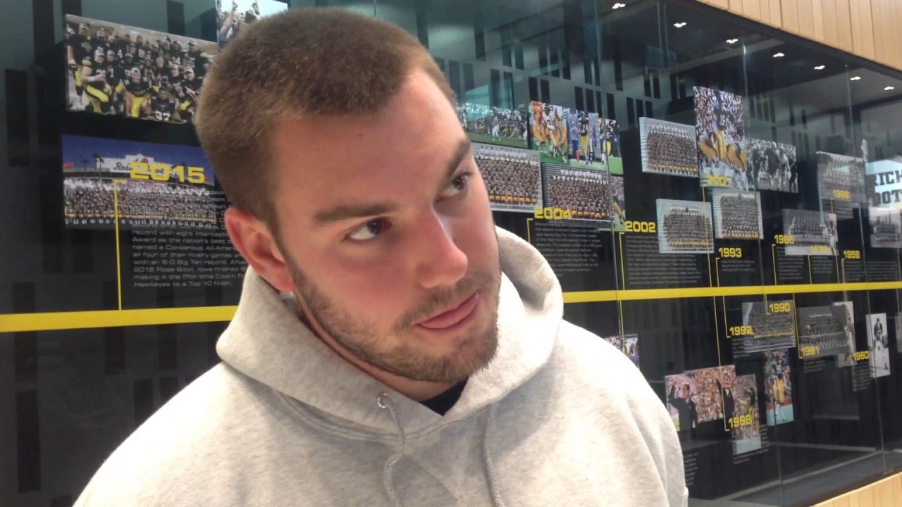 Iowa tight end Peter Pekar on the passing game and Nathan Stanley - YouTube