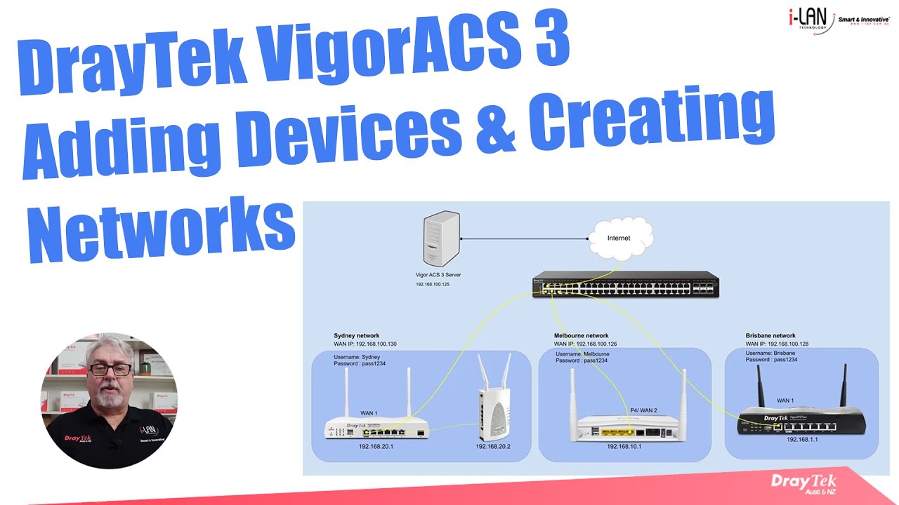 Webinar - DrayTek VigorACS 3 - Adding Devices & Creating Networks - YouTube