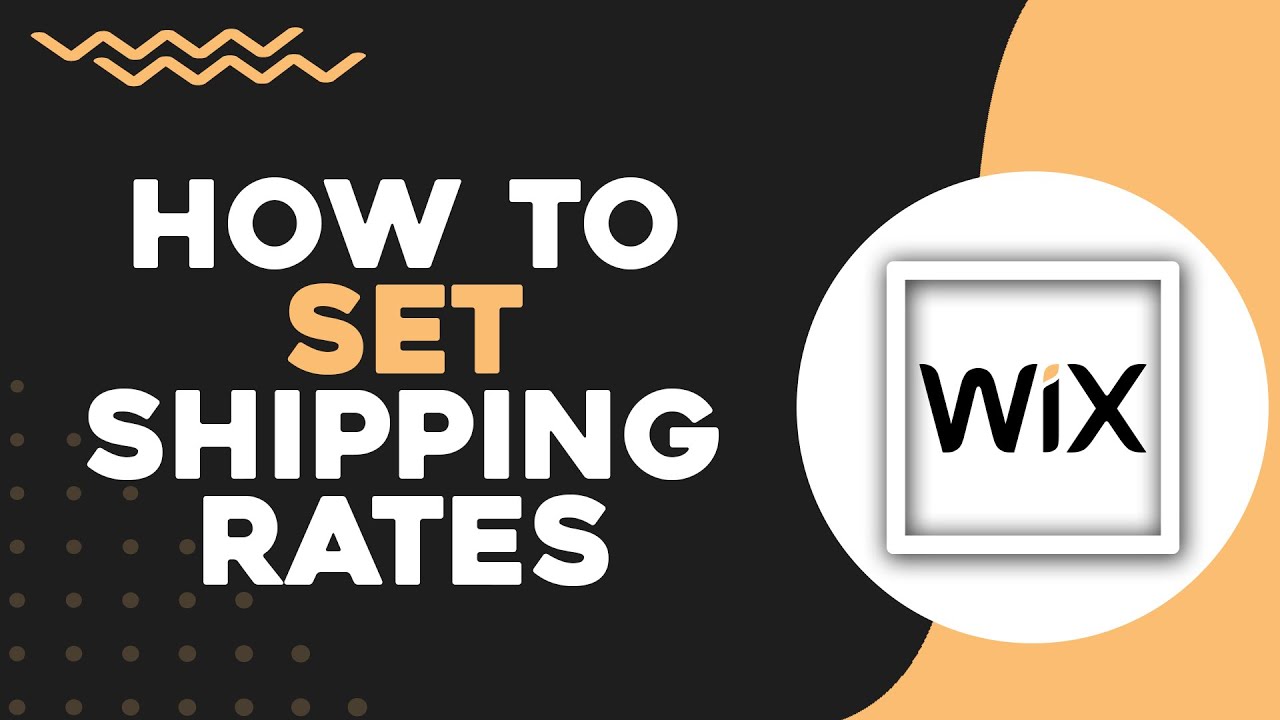 How To Set Shipping Rates On Wix (Easiest Way) - YouTube