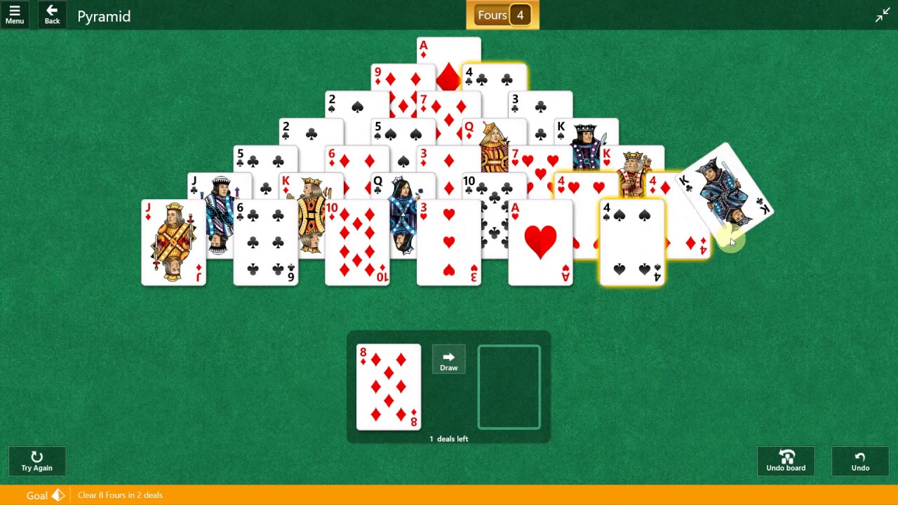 Microsoft Solitaire Collection - Pyramid - July 28 2017 - YouTube