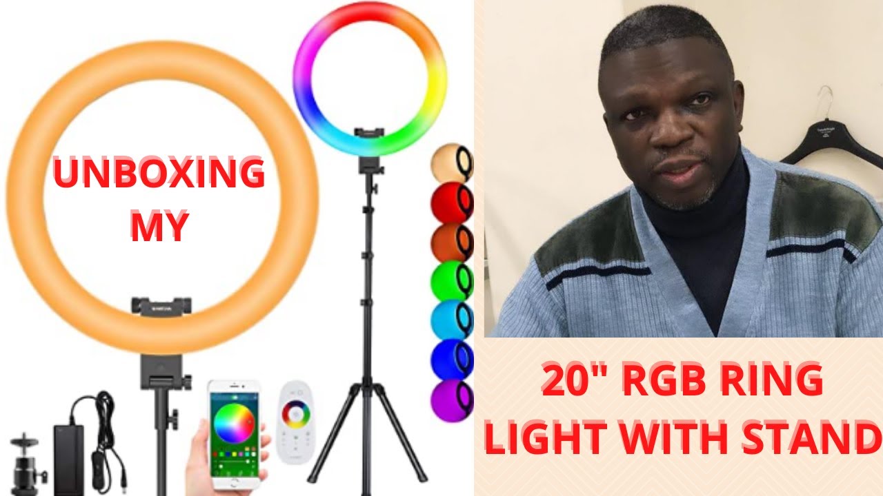 20" RGB MULTI-COLOURED RING LIGHT/UNBOXING & SETUP - YouTube