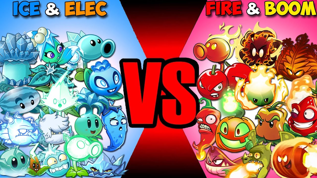 Team ICE & ELECTRIC vs FIRE & BOOM Plants - Who Will Win? - PvZ 2 Team ...
